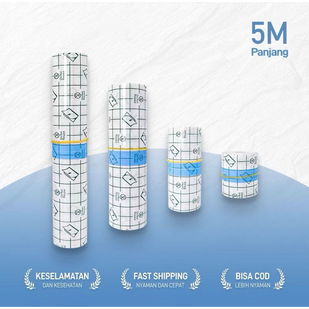 Jual Plaster Penutup Luka Anti Air 5m/10m PU Film Transparan Pasca ...