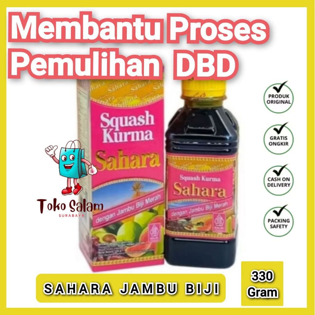 Jual Sari Kurma Sahara Plus Jambu Biji Merah | Squash Kurma Sahara ...