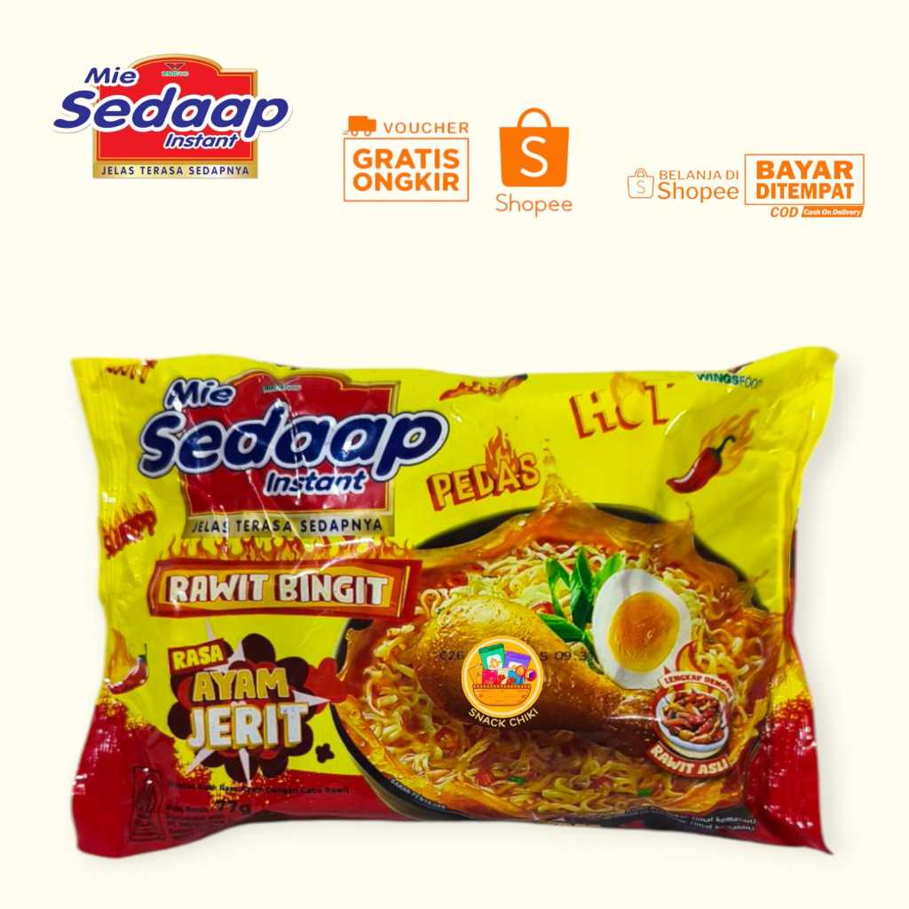 Jual MIE SEDAAP RAWIT BINGIT RASA AYAM JERIT HARGA PER 5 PCS | Shopee ...