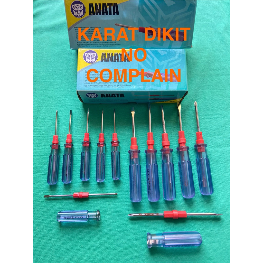 Jual Obeng Bolak Balik 3" atau 4" Transparan ANATA (Karat Dikit ...