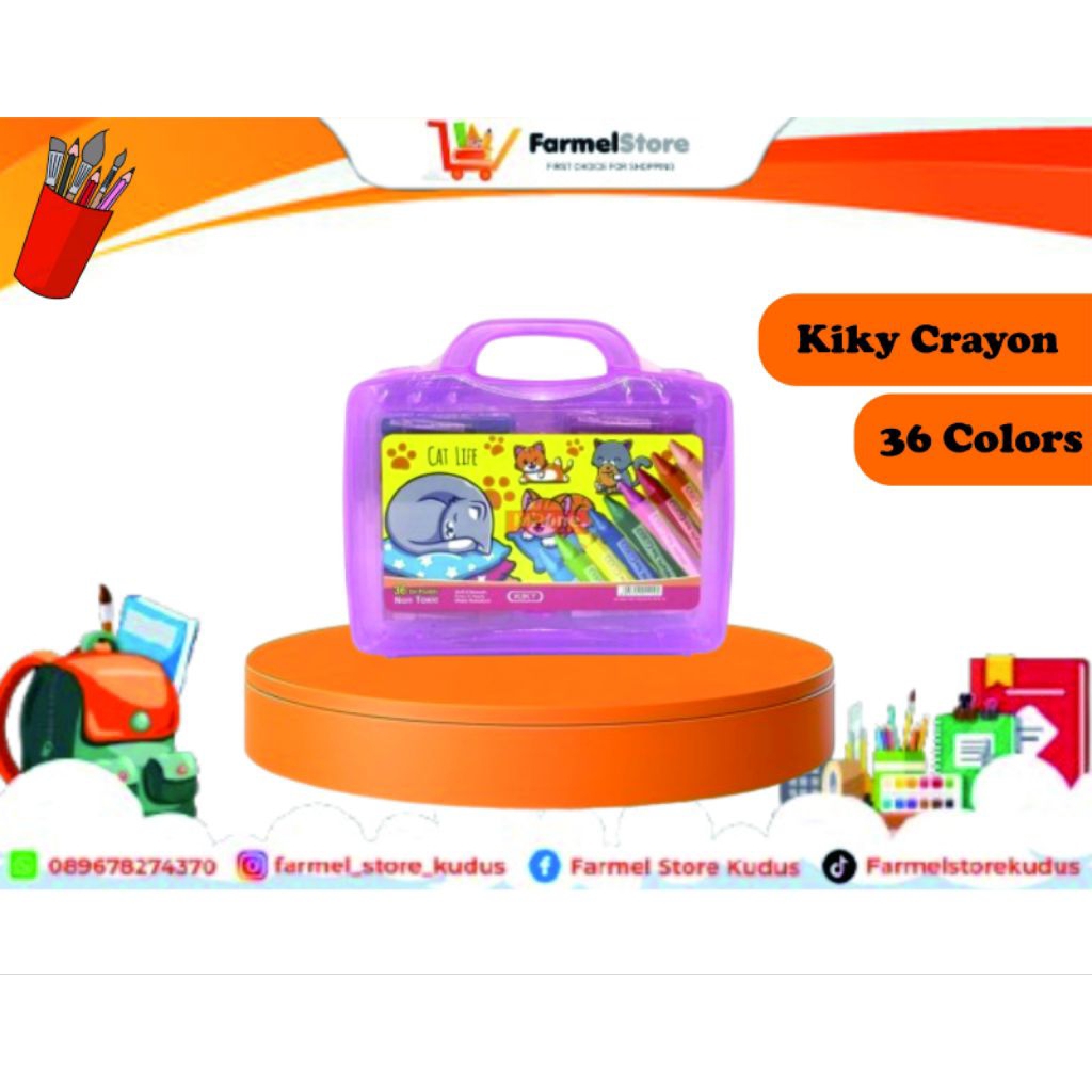 Jual Kiky Crayon Oil Pastel (Isi 36 Warna) | Shopee Indonesia