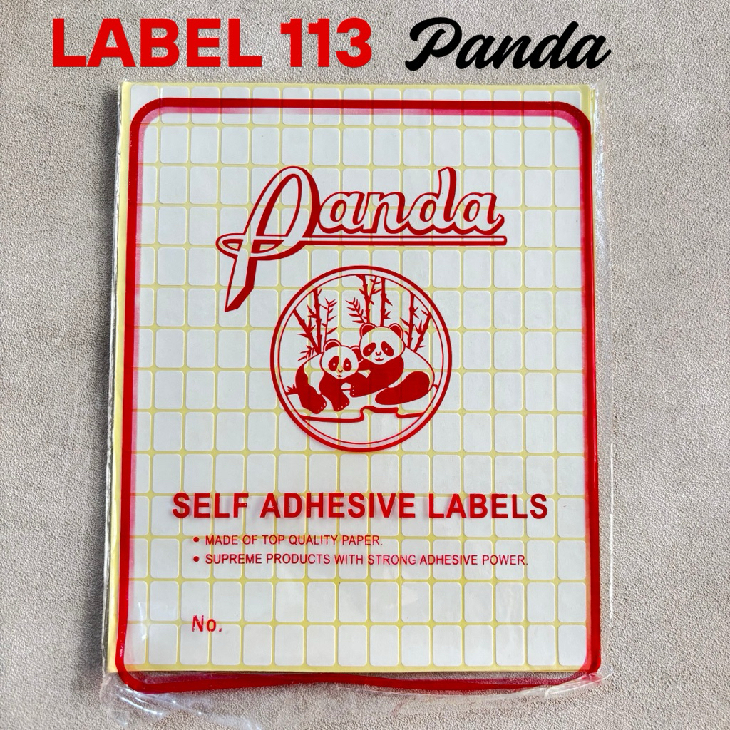 Jual label nama 113 panda - stiker nama - label harga | Shopee Indonesia