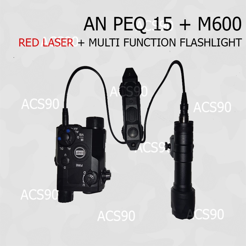 Jual AN PEQ 15 LASER DEVICE AND M600 FLASHLIGHT COMBO WITH DUAL ...