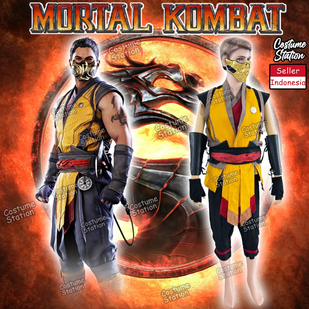 Jual Kostum Mortal Kombat Scorpion / Costume Karakter Game cowo dewasa ...