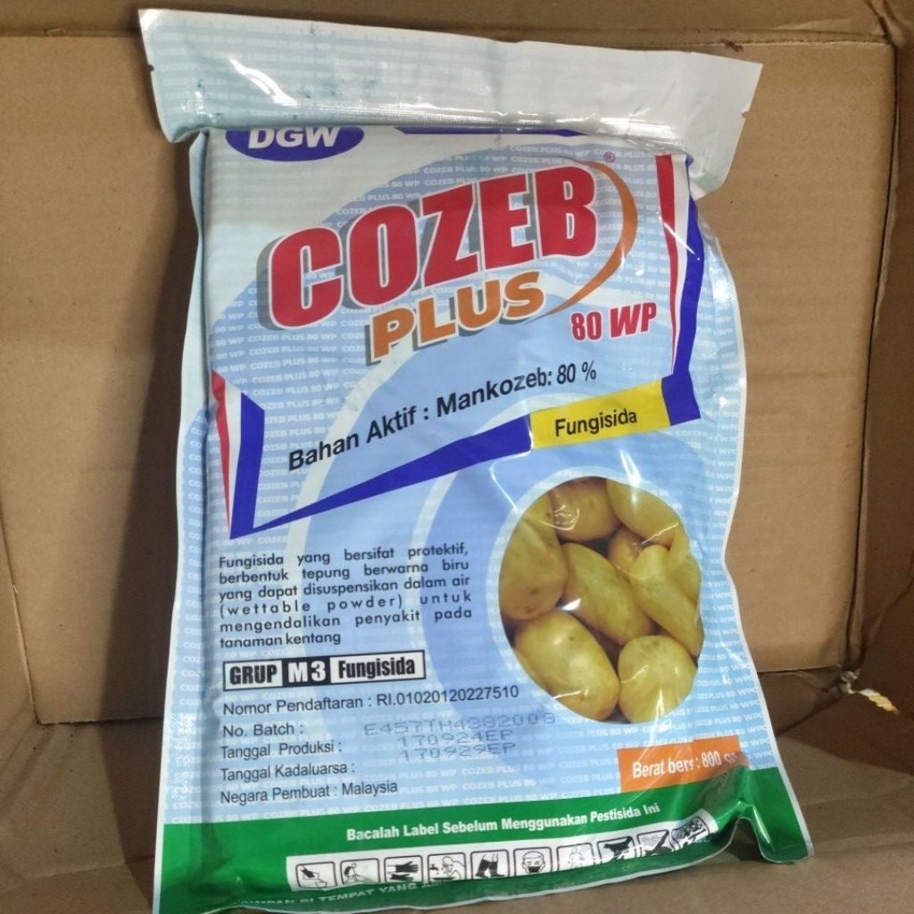 Jual Cozeb plus 800gram fungisida protektif mancozeb 80WP biru DGW ...