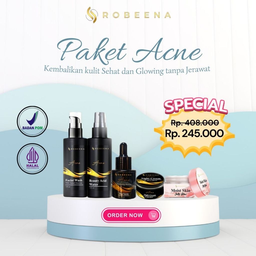 Jual SPECIAL PAKET ACNE SKINCARE ROBEENA– Perawatan Wajah Berjerawat, Kusam & Berminyak | Facial ...