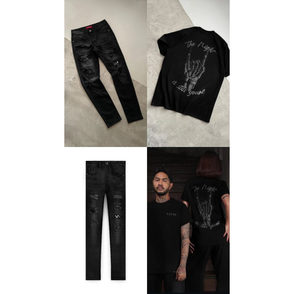 Jual [ORIGINAL 100%] RUCAS "Rockstar Skeleton" Tee - Black || RUCAS ...