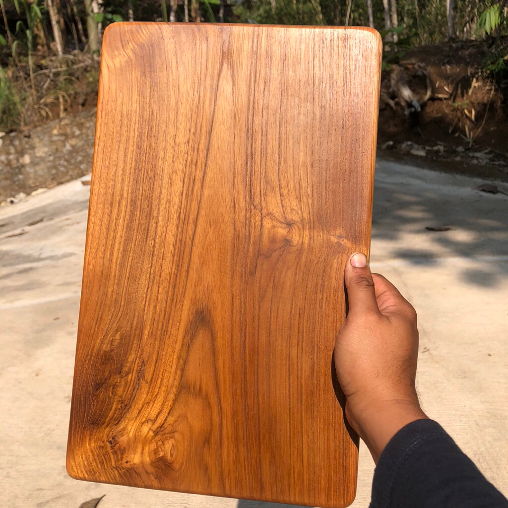 Jual Talenan kayu jati asli tebal panjang foodgrade | Shopee Indonesia