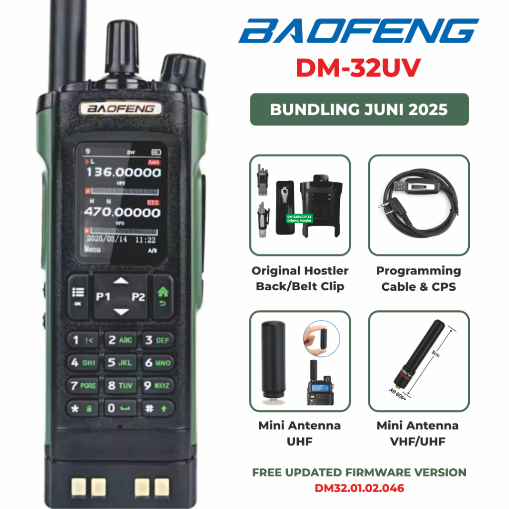 Jual Baofeng DM-32UV Green Color with GPS Digital APRS TDMA Dual Time Slot 4000 Channel | Shopee ...