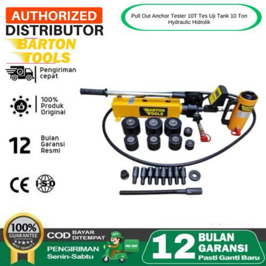 Jual Pull Out Anchor Tester 10T Tes Uji Tarik 10 Ton Hydraulic Hidrolik ...