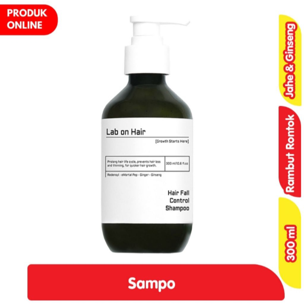 Jual Lab On Hair Sampo Perawatan Rambut Rontok Pump 160 ml | Shopee ...
