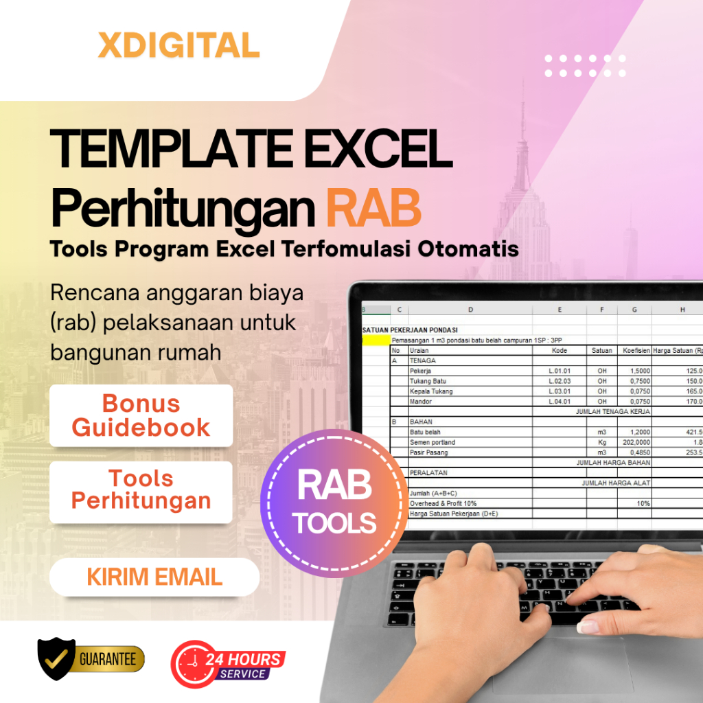 Jual Tools RAB Atomatis Excel - Aplikasi Perhitungan Rencana Anggaran Biaya Pembangunan Rumah ...