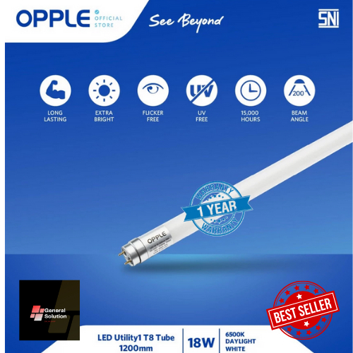 Jual Lampu TL LED-T8-U2-dbl-18W-1200mm-6500K-II OPPLE | Shopee Indonesia
