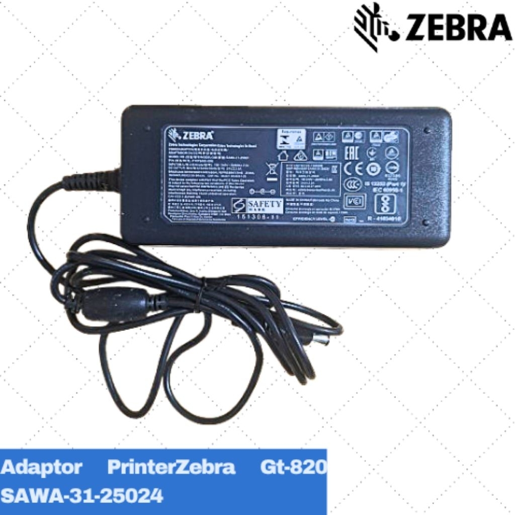 Jual Adaptor Printer Zebra Gt-820 SAWA-31-25024 (24V ~ 2,5A) | Shopee ...