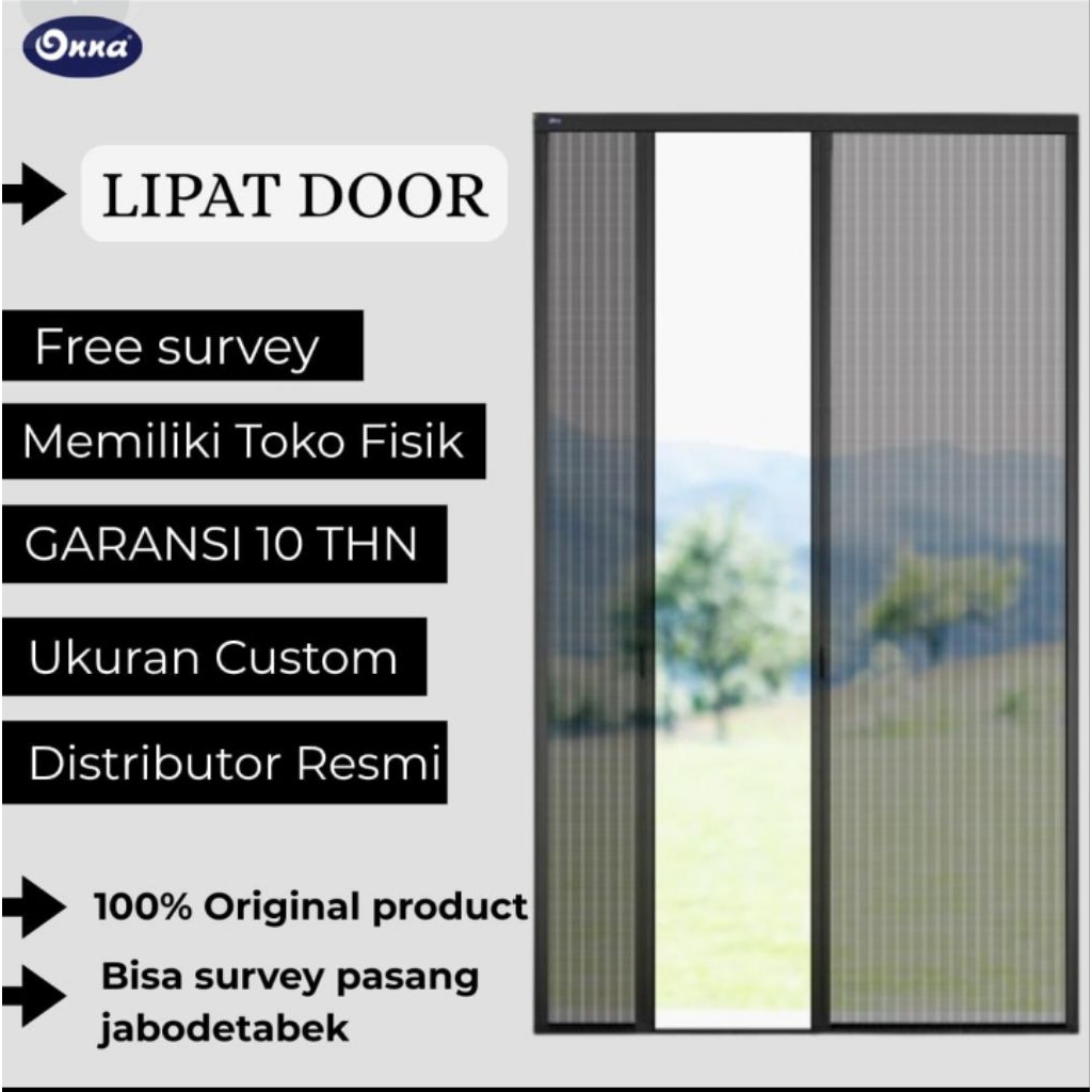 Jual ONNA/PINTU LIPAT/KAWAT NYAMUK/LIPAT DOOR/INSECT SCREEN/BLINDS ...