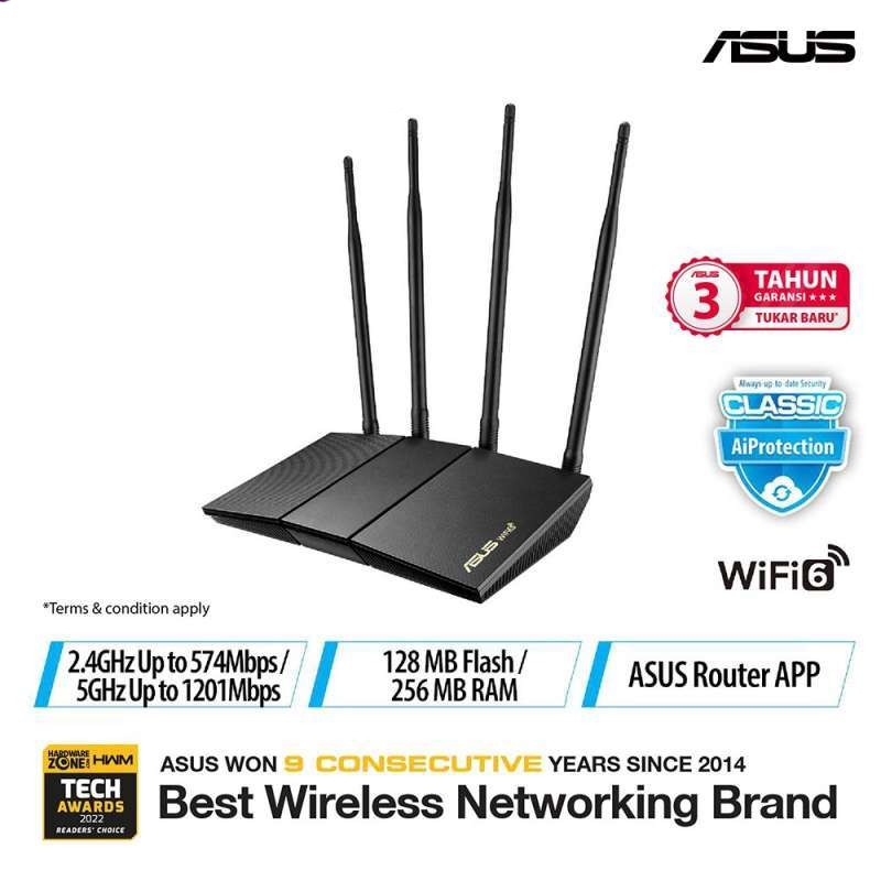 Jual ASUS RT-AX1800HP AX1800 Dual Band WIFI 6 Wireless Router With ...
