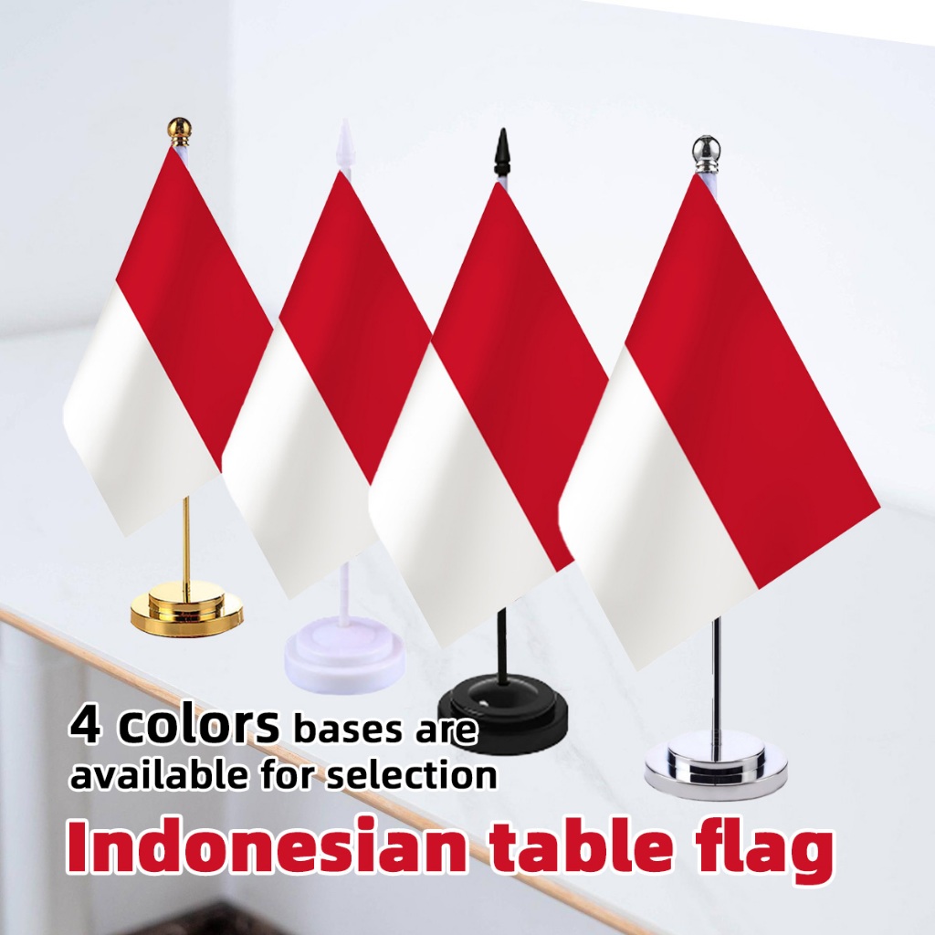 Jual Bendera merah putih + tiang meja satu set / Bendera Meja Indonesia ...
