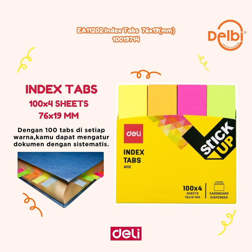 Jual DELI STICKY NOTES PEMBATAS BUKU BACAAN DAN DOKUMEN PENTING ...