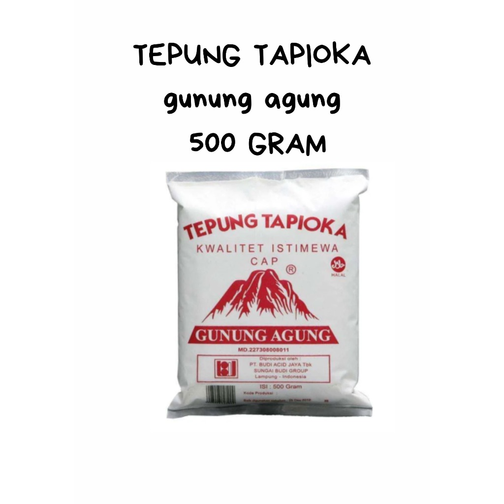 Jual TEPUNG TAPIOKA GUNUNG AGUNG 500 GRAM | Shopee Indonesia