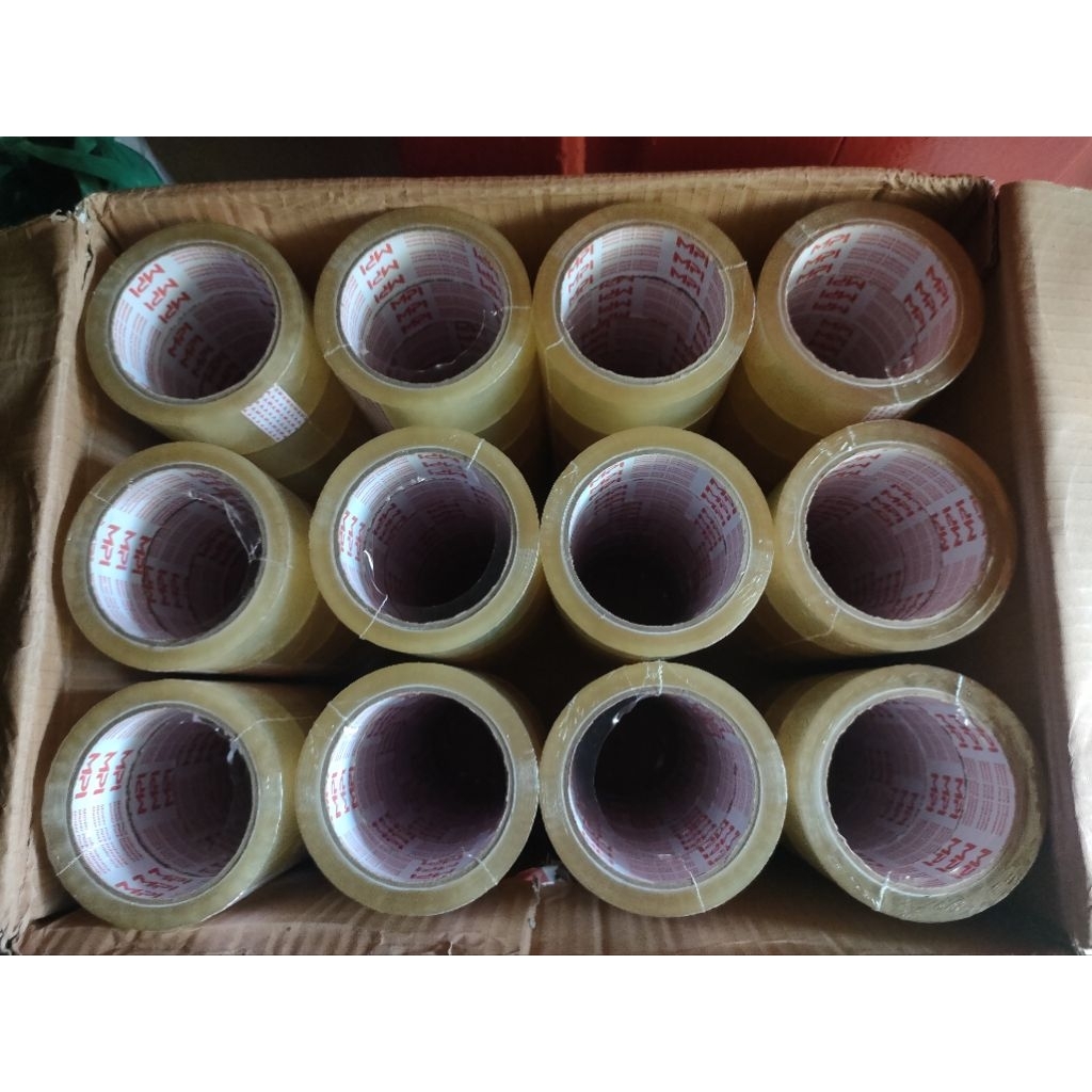 Jual Lakban Bening - Lakban Cokelat MPI 90 Yard Gojek-Grab 1 DUS ...