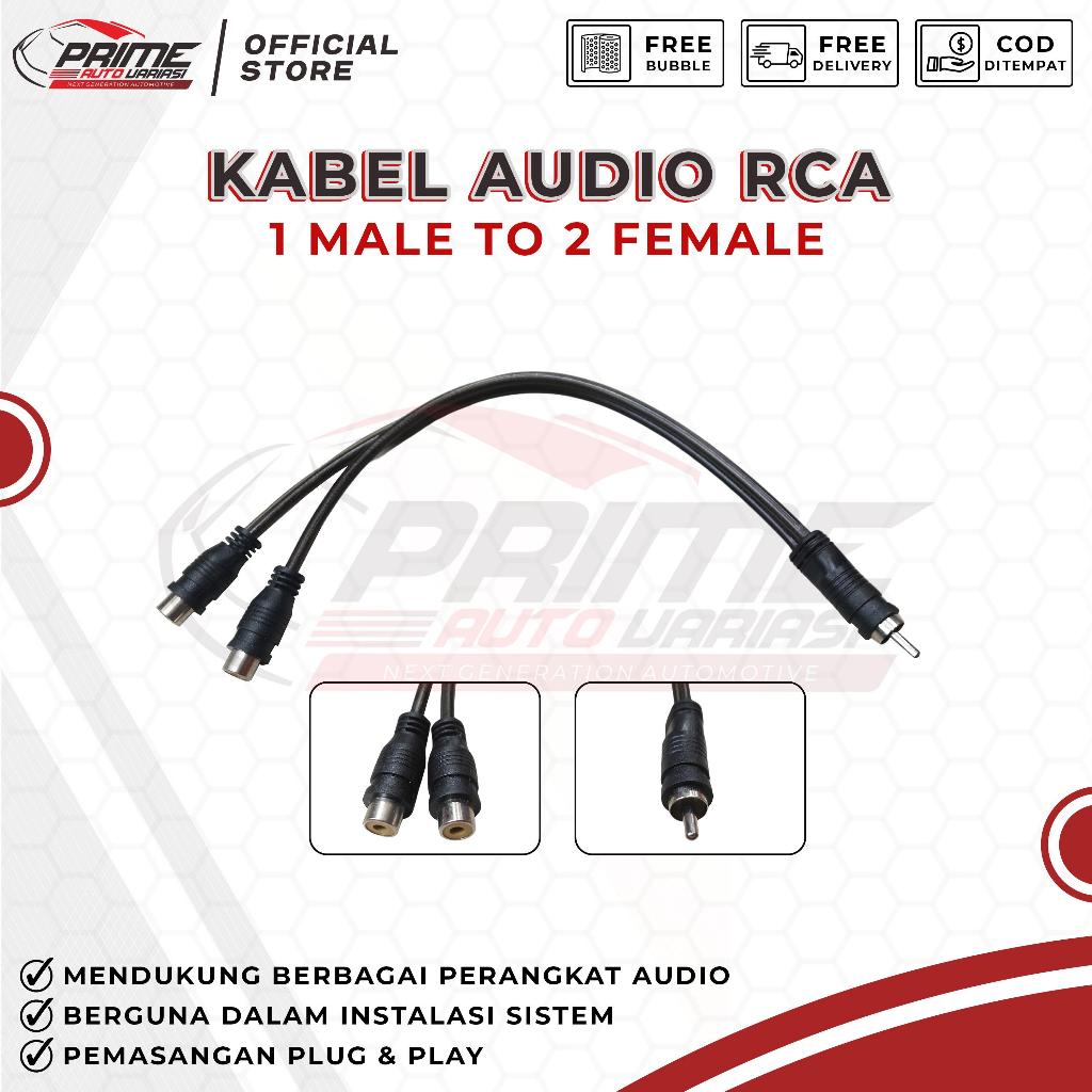 Jual Kabel Audio RCA Splitter 3.5MM 2 FEMALE TO MALE COKLAT - 2P/1L ...