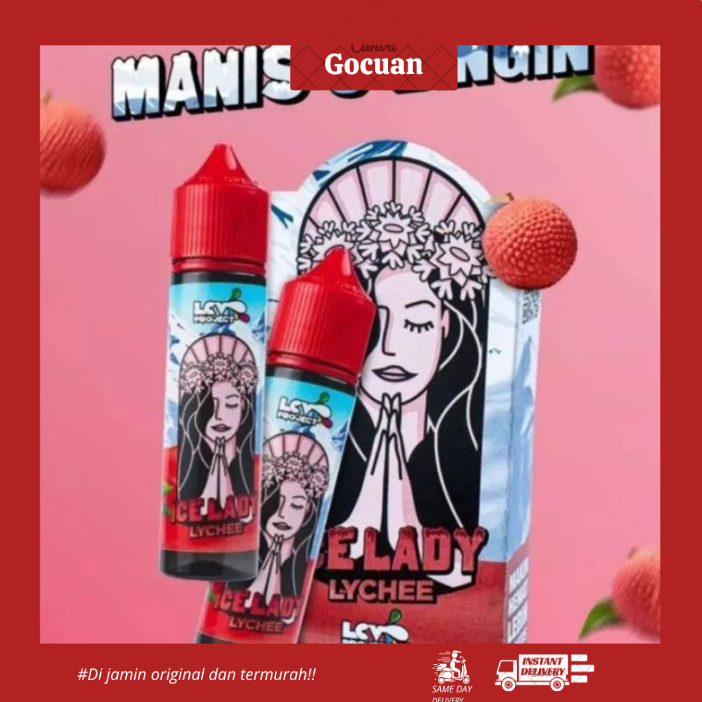Jual FREEBASE LIQUID ICE LADY LYCHEE FREEBASE 60ML LIQUID 100% ...