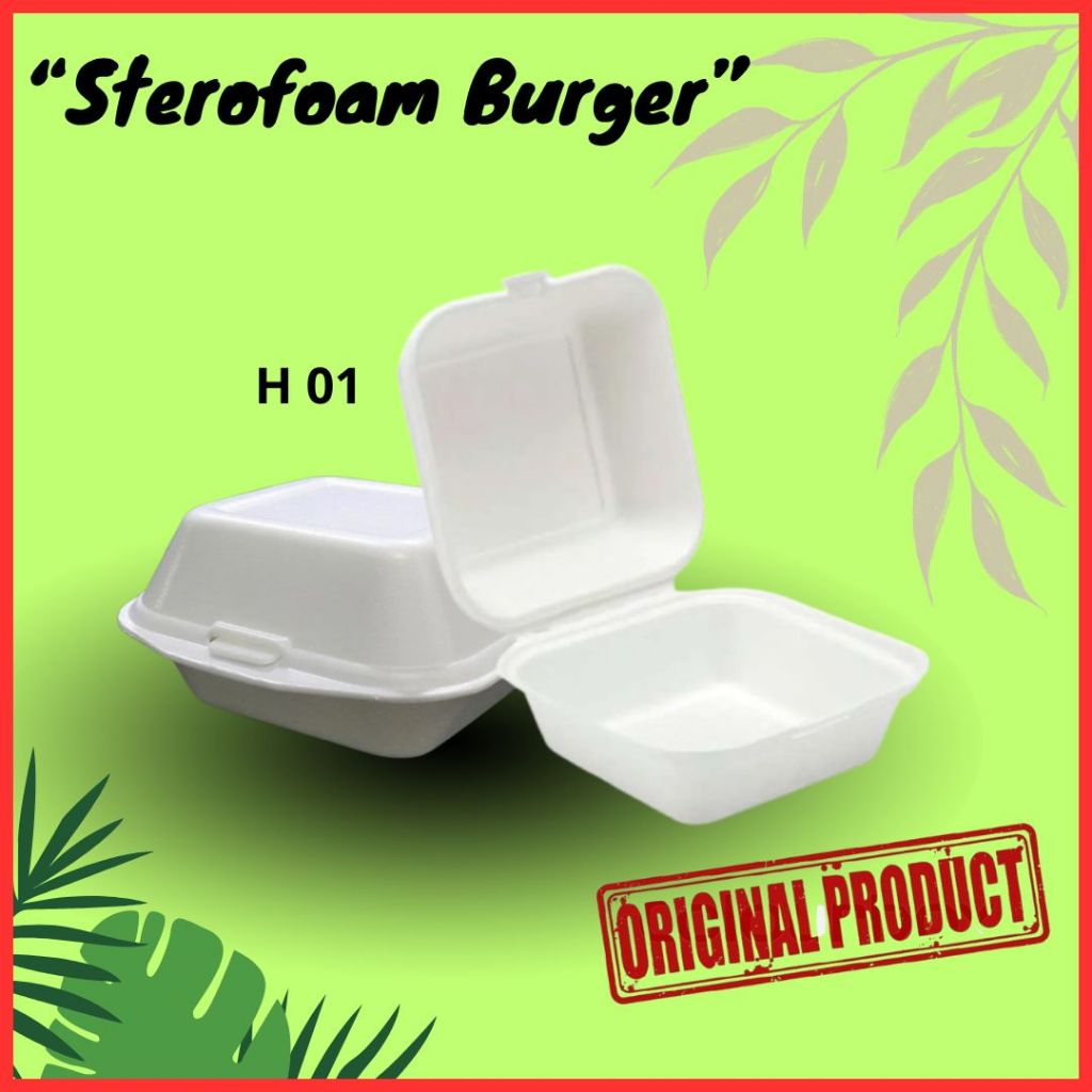 Jual STEROFOAM BURGER KCS H01 STYROFOAM BURGER GABUS MAKAN TEMPAT MAKAN ...