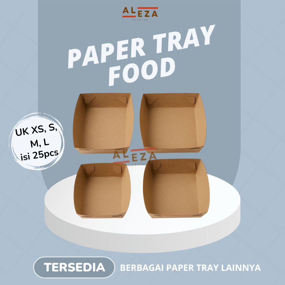 Jual Paper Tray Food | Wadah Makanan | Wadah Makanan Kertas isi 25 pcs ...