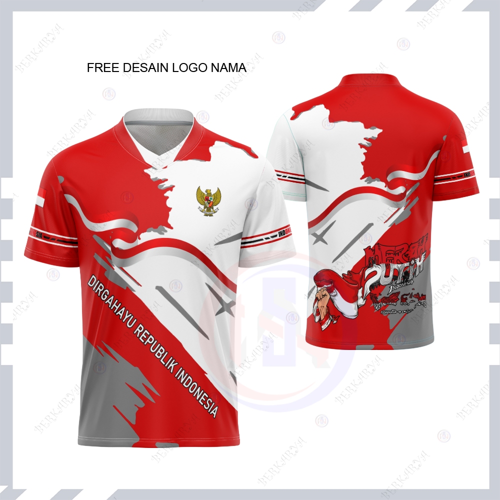 Jual Jersey 17 Agustus Kemerdekaan Indonesia Kaos Baju 17 Agustus 2025 Hut Ri 80 Th Fullprint ...