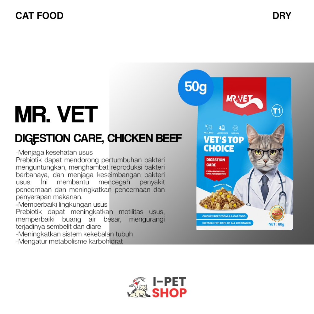 Jual Mr.Vet CatFood Kemasan Kecil Freshpack 50gr. | Shopee Indonesia