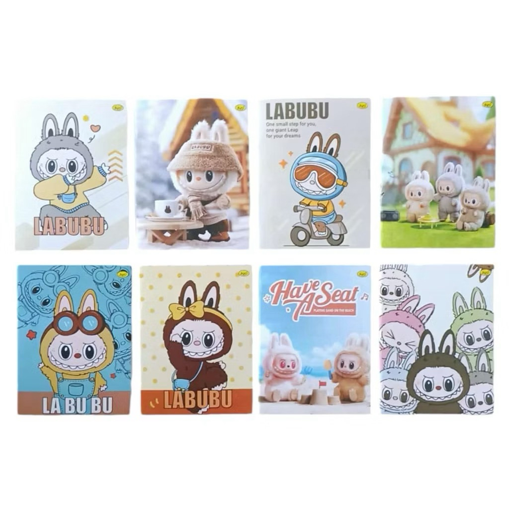 Jual BUKU TULIS PENDEK MOTIF LABUBU ISI 58 LEMBAR (1 PACK ISI 10 BUKU ...