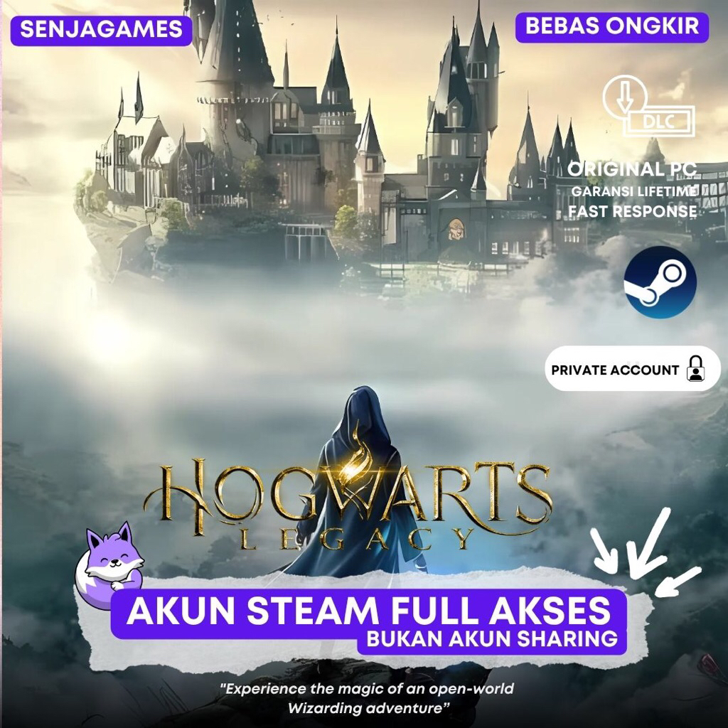 Jual AKUN STEAM ISI GAME HOGWARTS LEGACY TERMURAH DI SHOPEE BEBAS GANTI DATA FULL AKSES ...