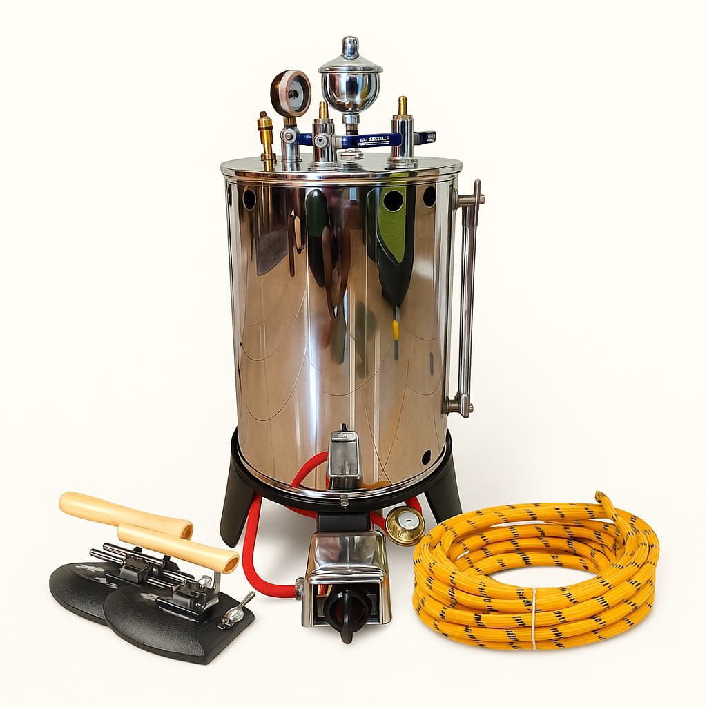 Jual Setrika Boiler Gas Uap Laundry 15 Liter 2 Setrika Full Set ...