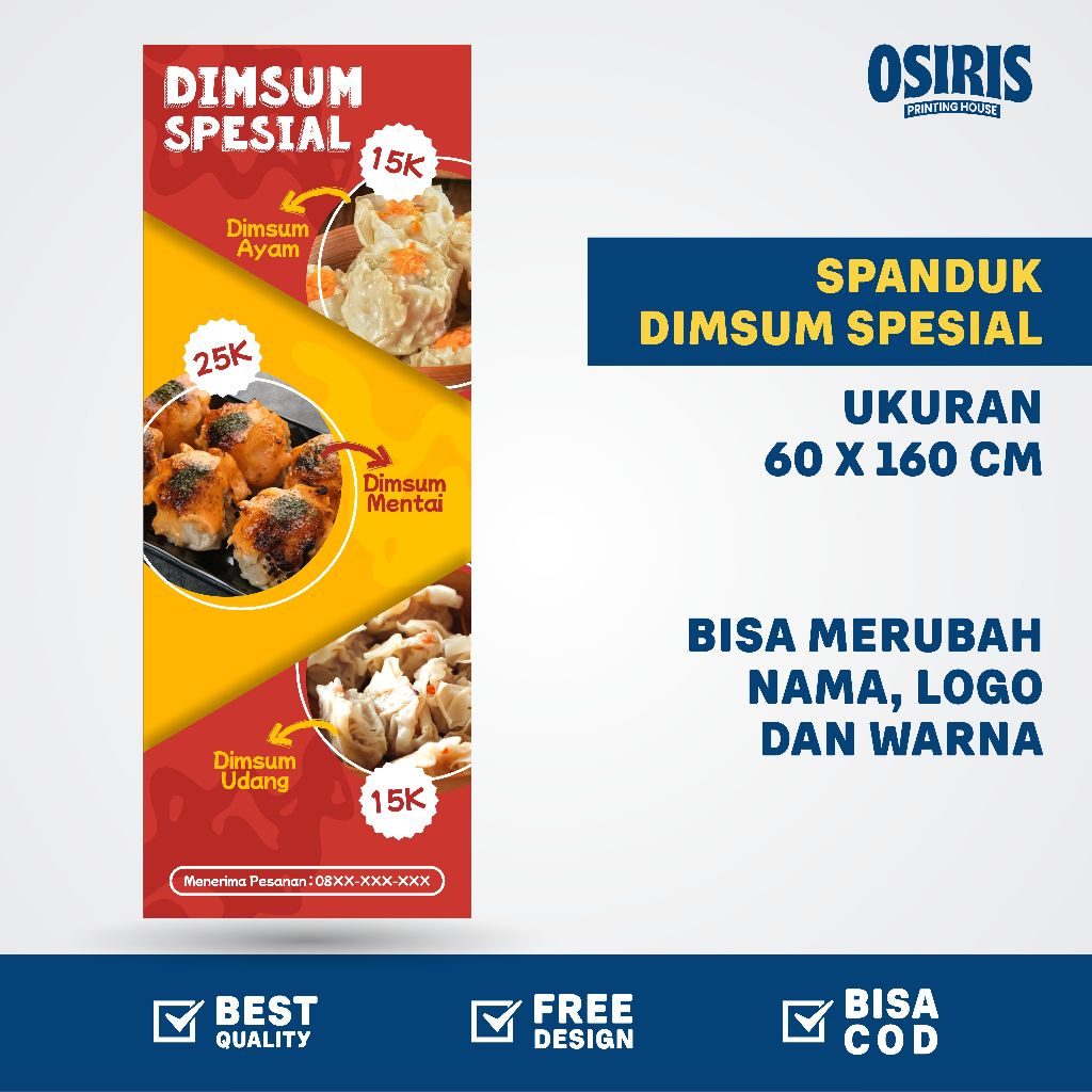Jual CETAK SPANDUK/BANNER DIMSUM SPESIAL - UKURAN 60 X 160 CM | Shopee Indonesia