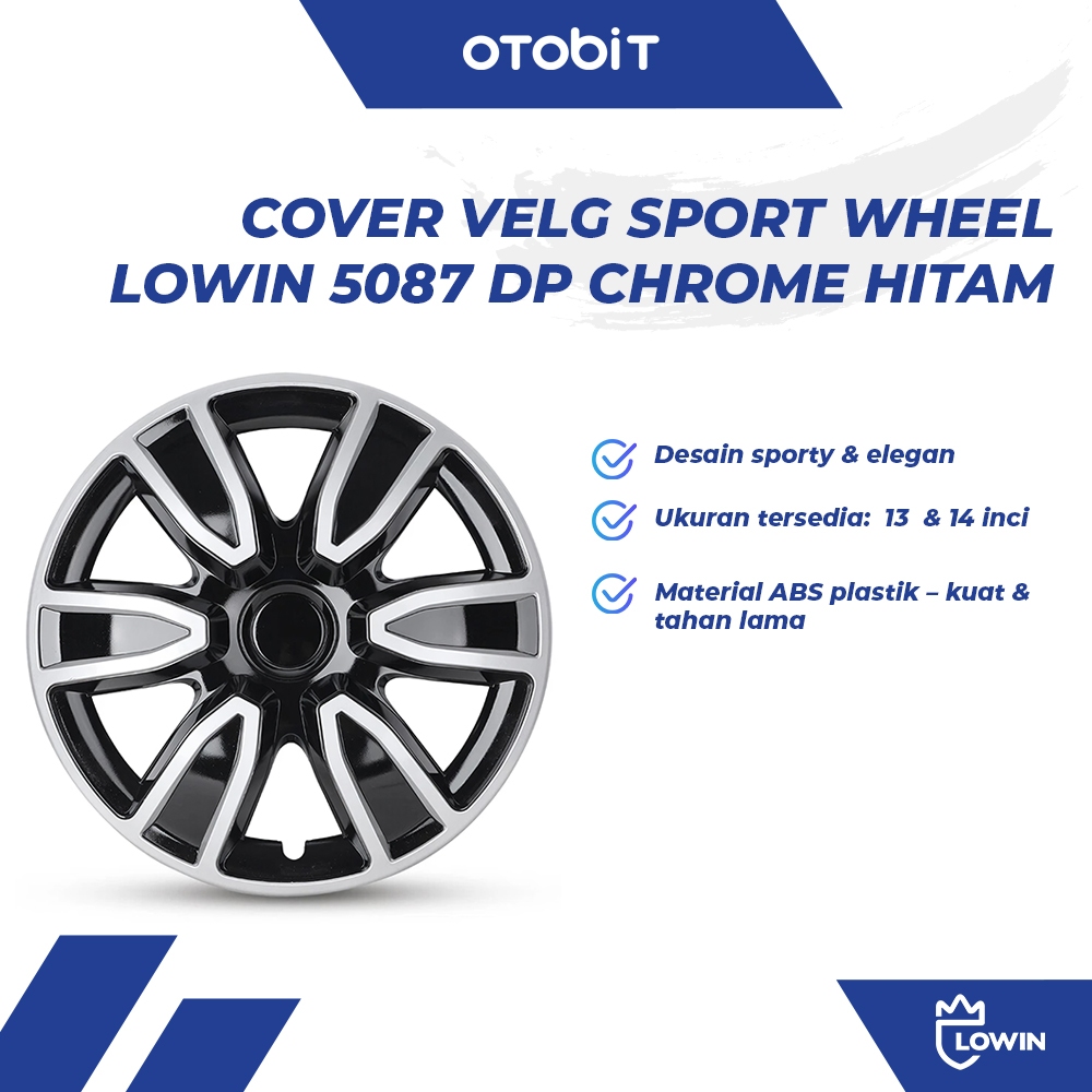Jual COVER VELG SPORT WHEEL DOP RODA LOWIN DESIGN 5087 DP SILVER ...