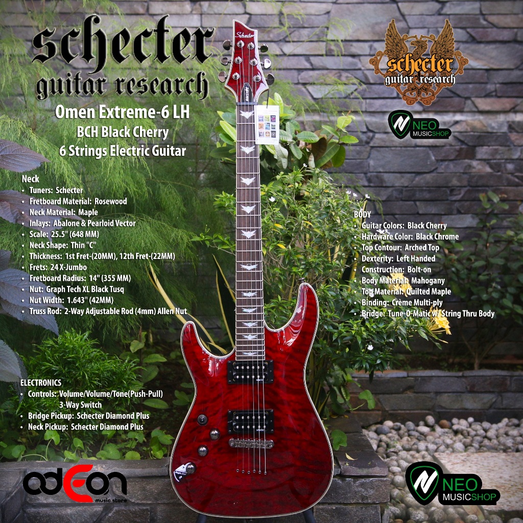 Jual Schecter Omen Extreme 6 LH BCH Left Hand 6 Strings Electric Guitar ...