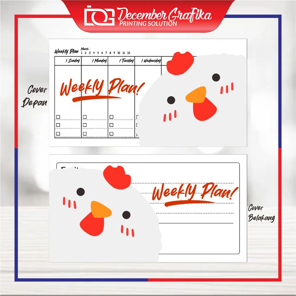 Jual Buku Kalender Weekly Planner Weekly Schedule // Notes Memo // Buku ...