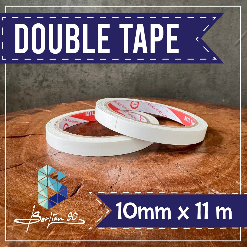 Jual Double Tape MT 10 Mm Premium ( 1 Dus ) / Double Tape Putih Perekat ...