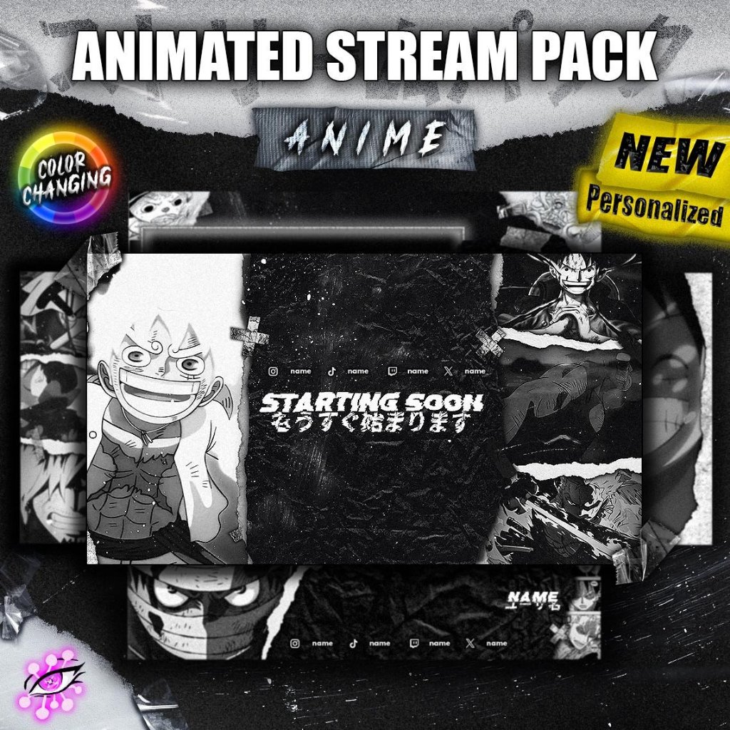 Jual Overlay Stream Pecinta One-Piece | Customizable Color ...