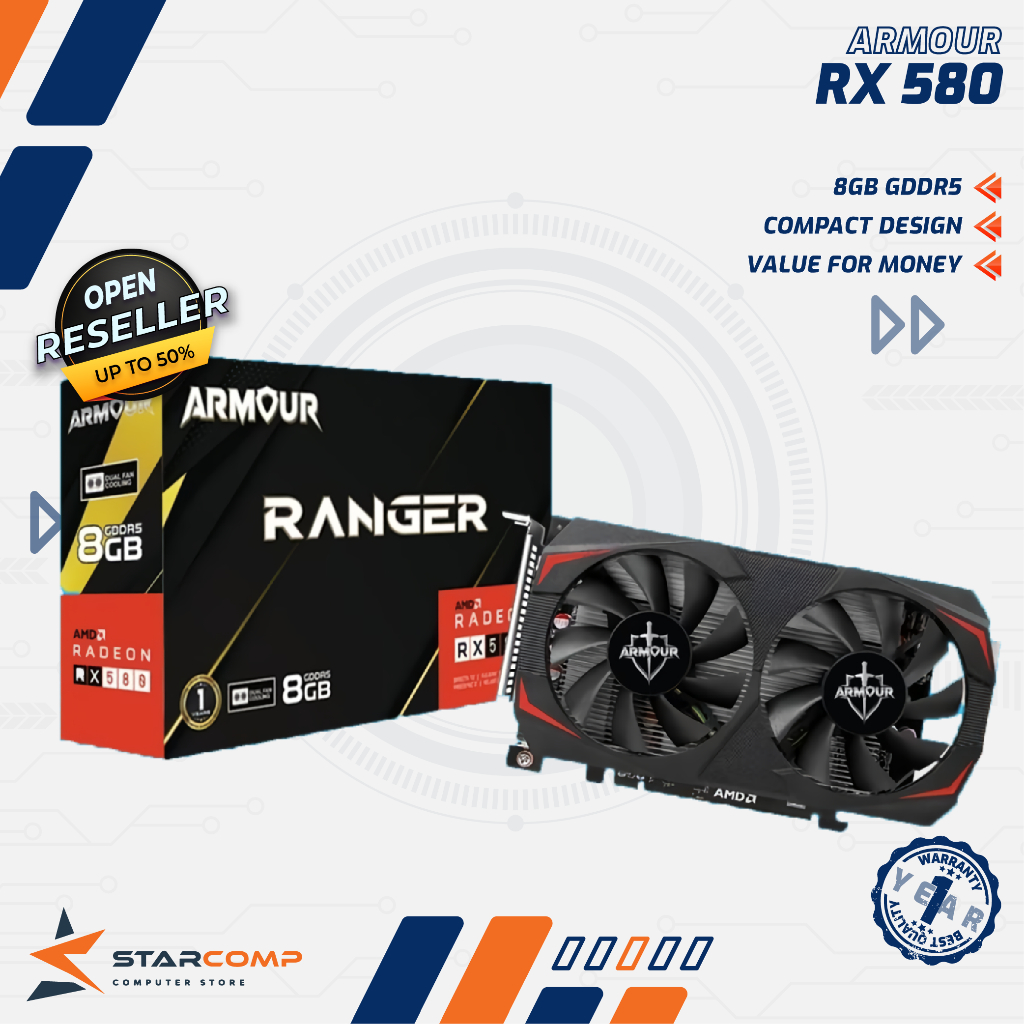 Jual Armour AMD Radeon RX 580 8GB GDDR5 256Bit VGA RX580 | Shopee Indonesia