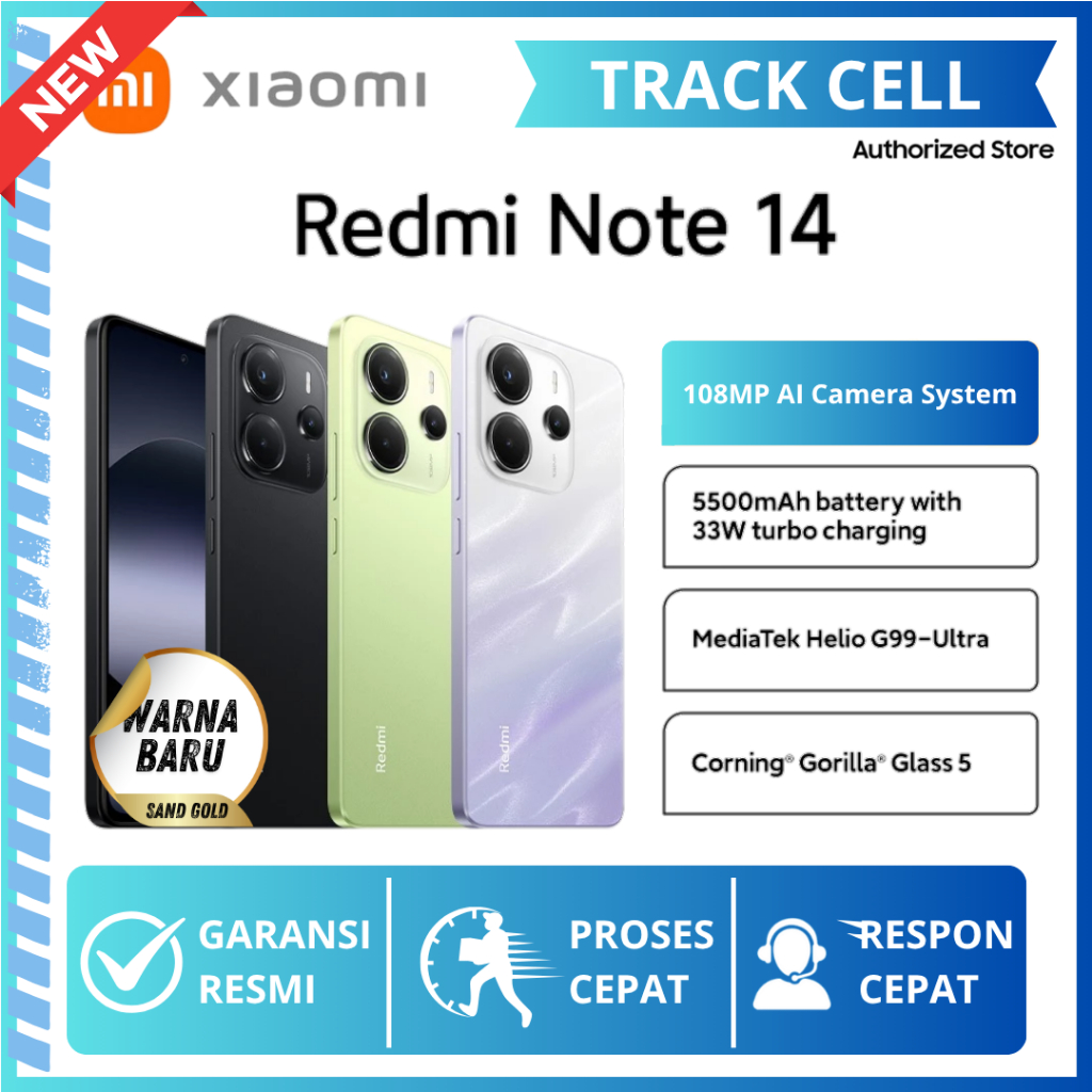 Jual Xiaomi Redmi Note 14 4G LTE 8/128GB 8/256GB Garansi Resmi Terbaru ...