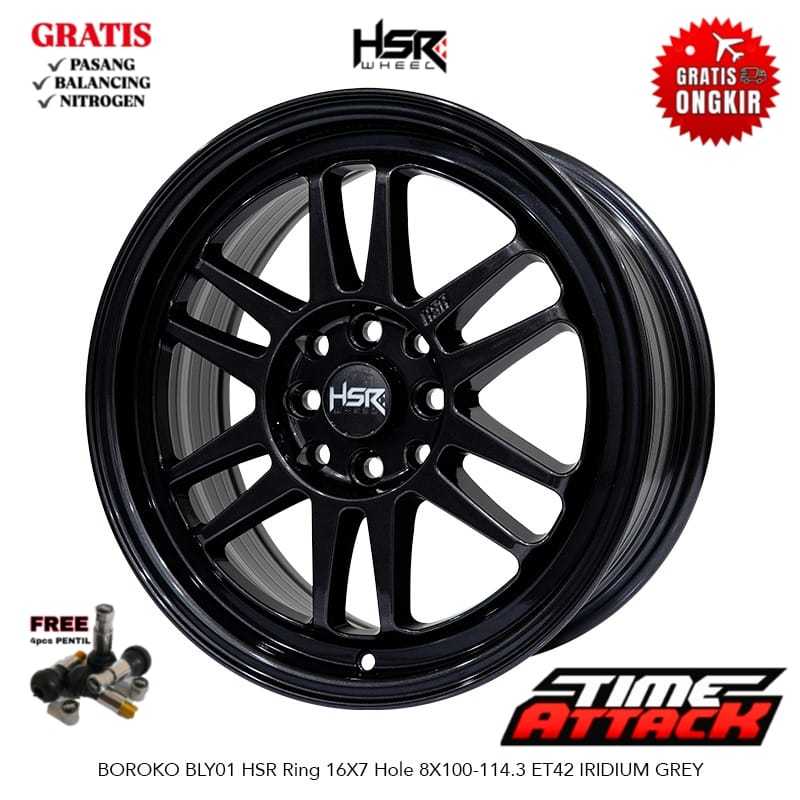 Jual Velg Mobil Agya Brio Etios Mazda2 Ring 16 HSR WHEEL Tipe BOROKO ...
