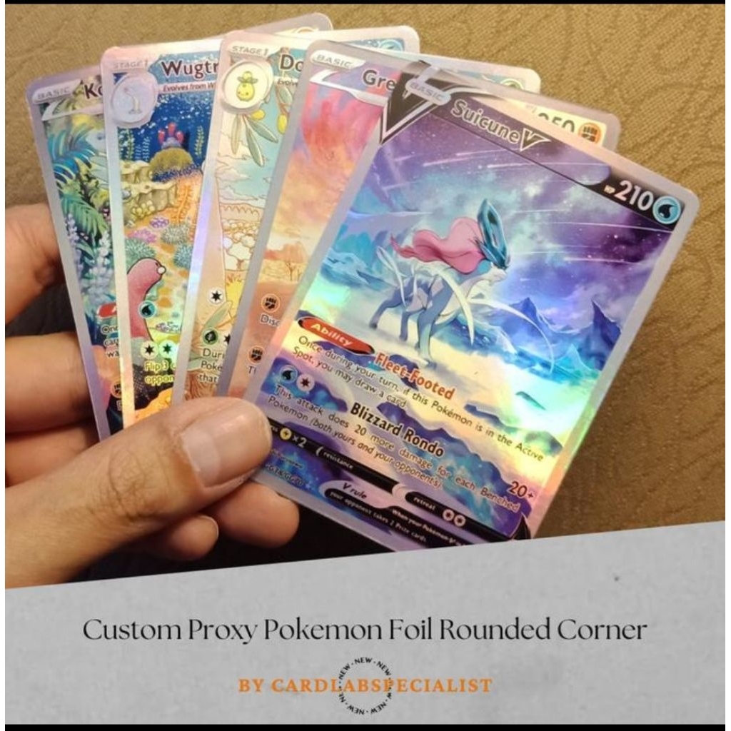 Jual Cardlab Custom Proxy Kartu Pokemon Foil Semua Bahasa Rounded ...
