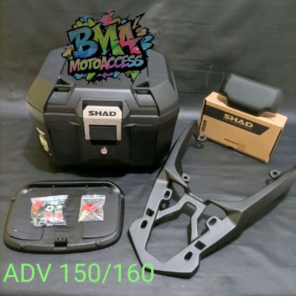 Jual BOX SHAD TERRA TR41 & BREKET BOX+BACKREST - ADV 150 /160 - PAKETAN ...