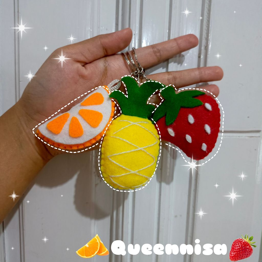 Jual GANTUNGAN KUNCI FLANEL- GANTUNGAN KUNCI BUAH BUAHAN- KEY CHAIN - GANTUNGAN TAS LUCU ...