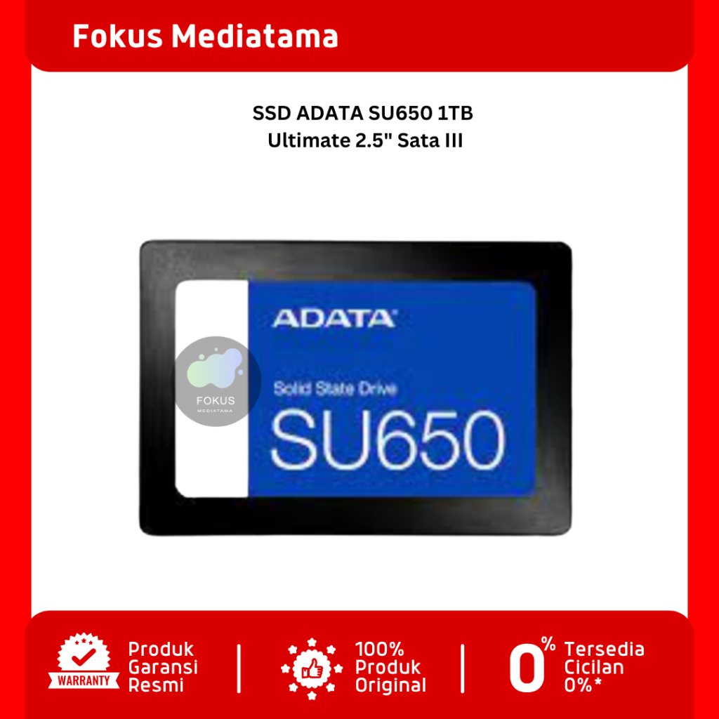 Jual SSD ADATA SU650 1TB Ultimate 2.5" Sata III | Shopee Indonesia