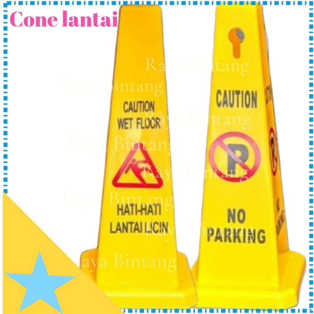 Jual Papan warning Hati-Hati lantai licin 68cm pvc safety peringatan ...