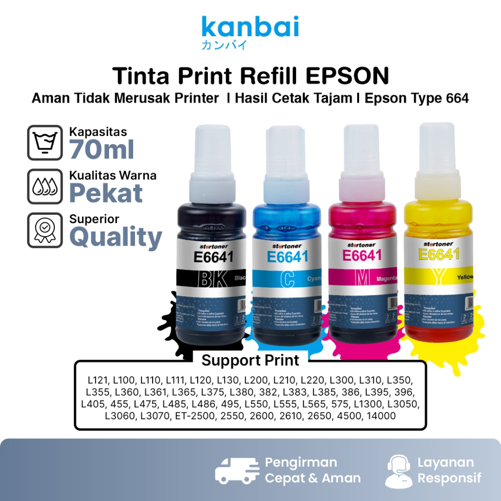 Jual Tinta Printer Epson L120 / L360 / L310 / 455 / 4500 / L200 / L3070 ...