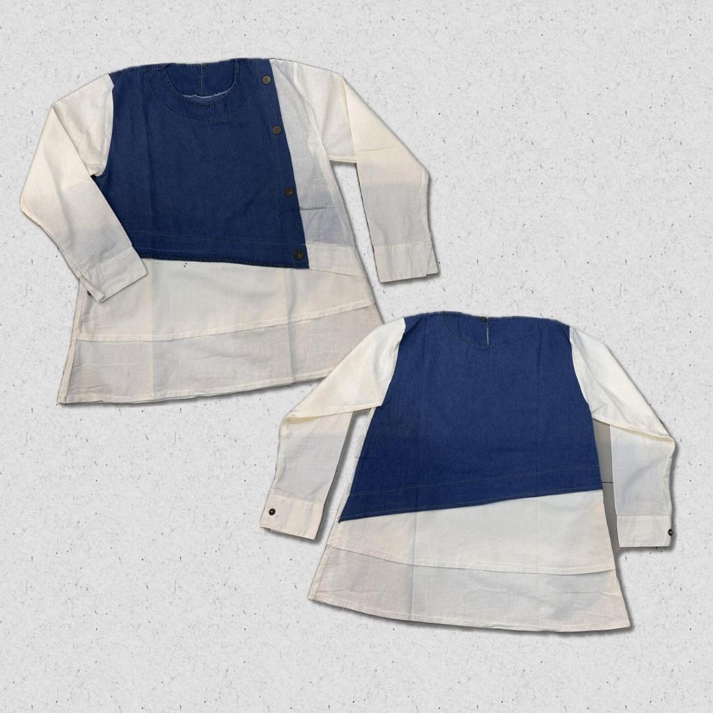 Jual LONG TUNIK JEANS JUMBO / TUNIK JUMBO / TUNIK JEANS KEKINIAN / LONG ...