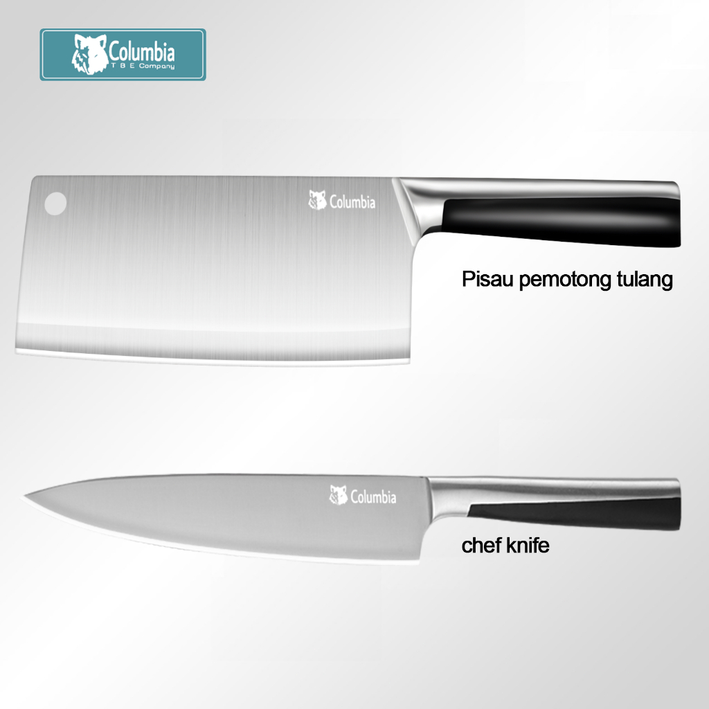 Jual Columbia Pisau Dapur Stainless Steel Pisau Golok Chef Knife Super ...